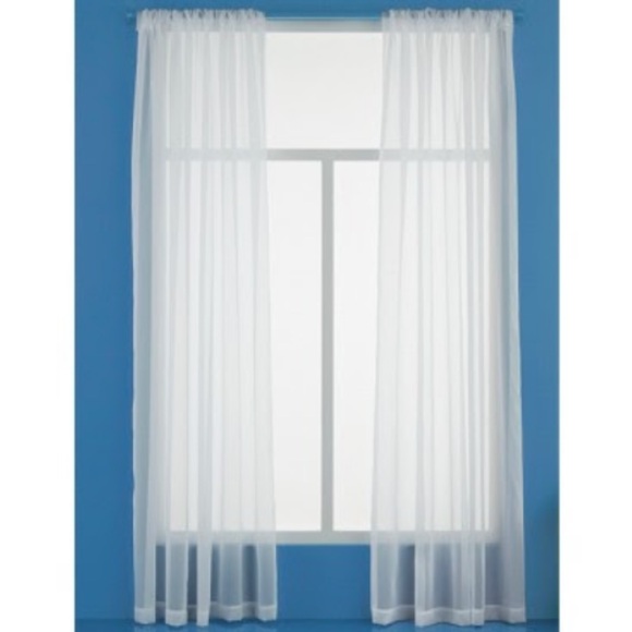 Accents | 6x84 Sheer Window Curtain Panels White | Poshmark